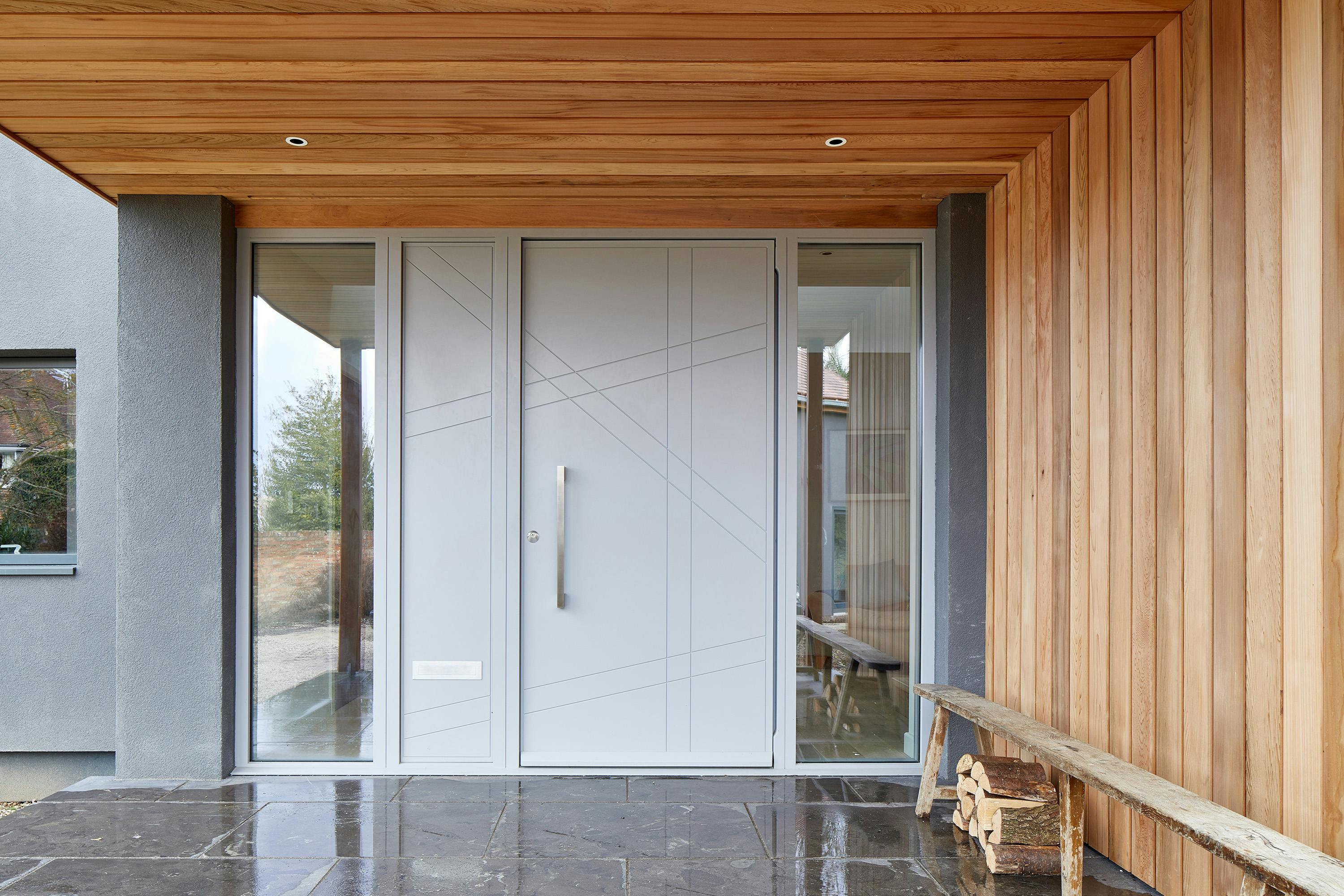 Doors with matching wood panels | Urban Front